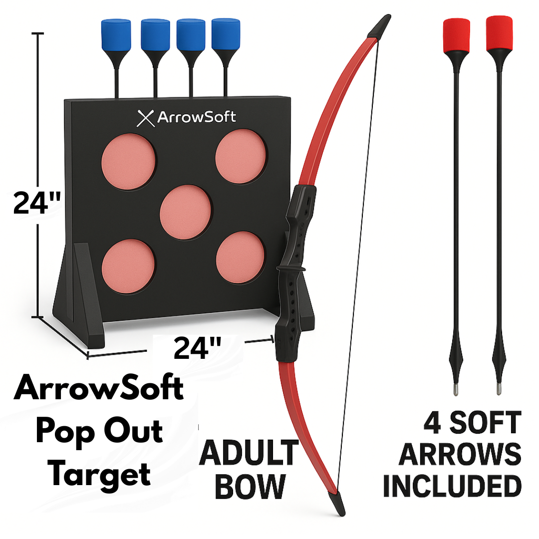 Dual Target Archery Set for Adults – Safe Game Kit with Bows & Foam ...